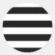 Modern Blank White and Black Stripes Classic Round Sticker | Zazzle
