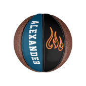 Modern Blue And Black Personalized Boy Mini Basketball | Zazzle