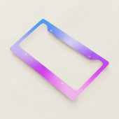 Modern Blue and Purple Gradient License Plate Frame | Zazzle