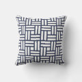 Modern Blue and White Pattern Throw Pillow | Zazzle