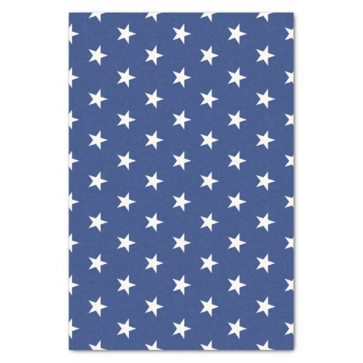 Modern Blue and White Star Pattern Tissue Paper | Zazzle