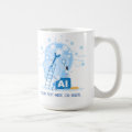 Modern blue Artificial Intelligence Illustration Coffee Mug | Zazzle