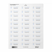 Modern Blue Baby Boy Shower Address Label | Zazzle