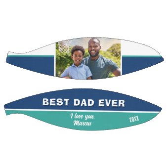 Modern Blue Best Dad Ever Photo Father Basketball | Zazzle
