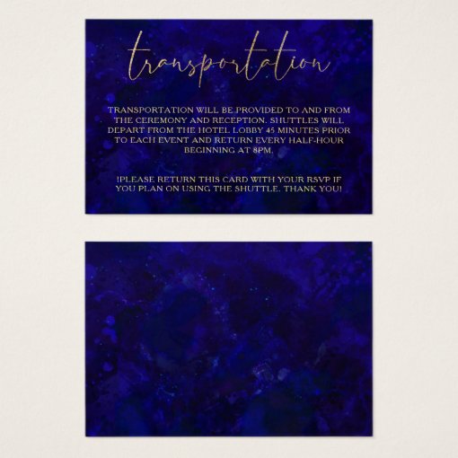 Modern Blue Calligraphy Wedding Transportation | Zazzle