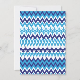 Modern Blue Chevron Birthday Party Invitations | Zazzle