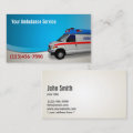 Modern Blue Curve Ambulance Service Business Card | Zazzle