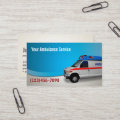 Modern Blue Curve Ambulance Service Business Card | Zazzle