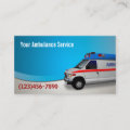 Modern Blue Curve Ambulance Service Business Card | Zazzle