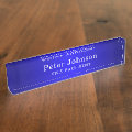 Modern Blue Desk Name Plate | Zazzle