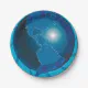 Modern Blue Earth Globe World Map Paper Plates | Zazzle