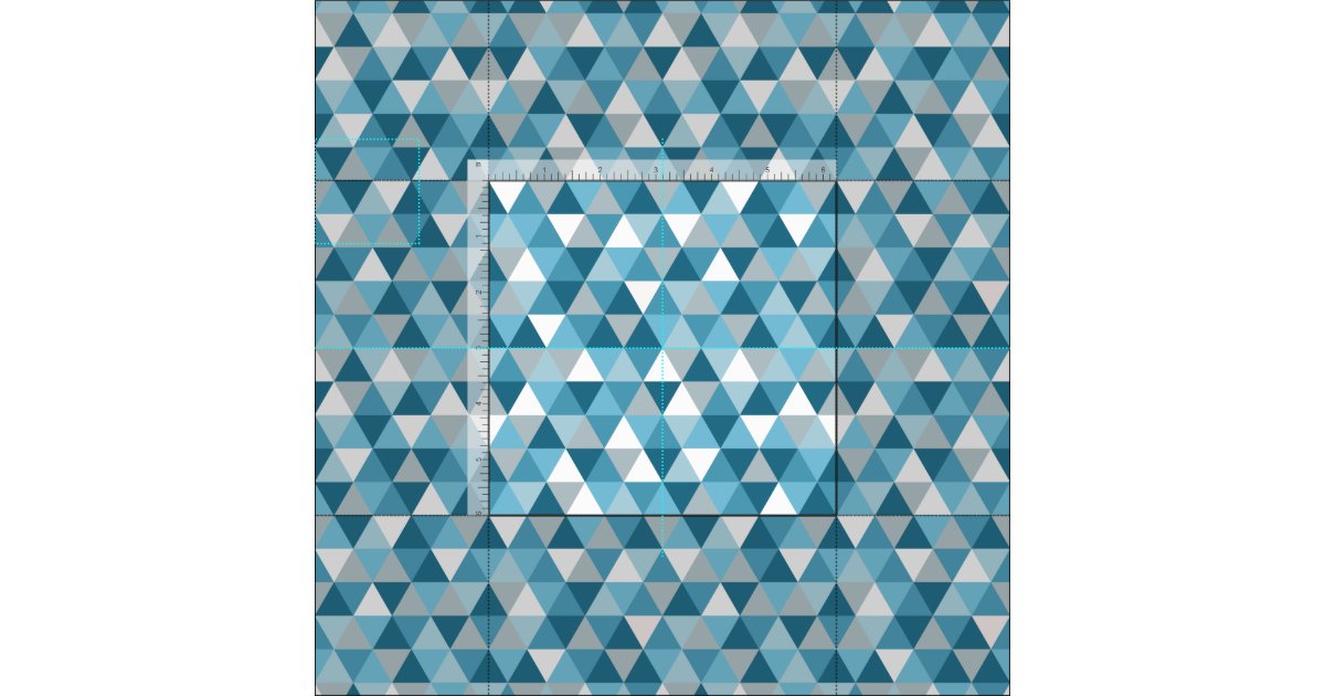 Modern Blue Geometric | Fabric | Zazzle