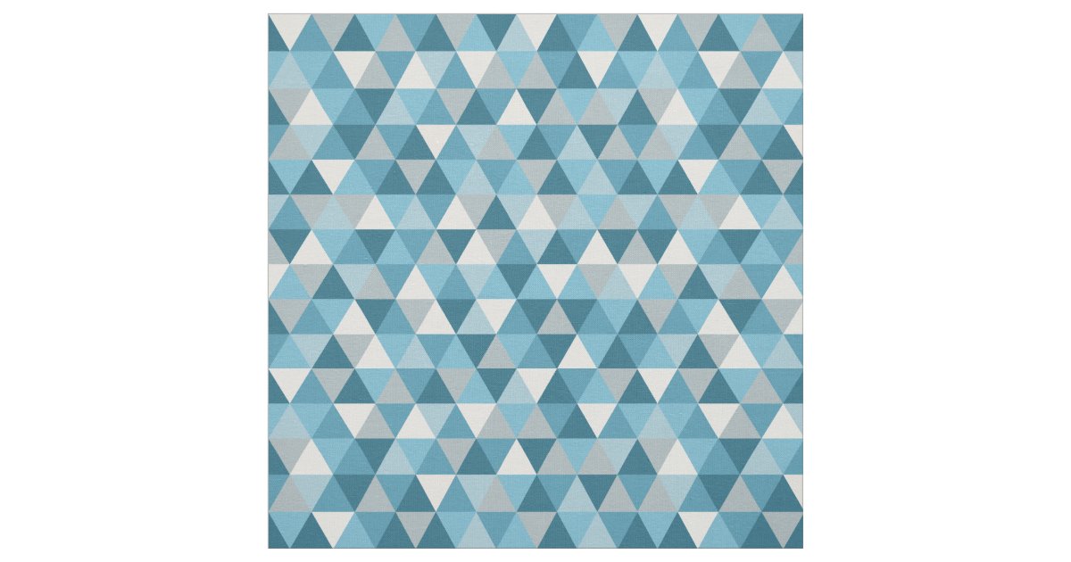 Modern Blue Geometric | Fabric | Zazzle
