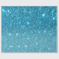 Modern Blue Glitter Sparkles Personalized Name Wrapping Paper | Zazzle