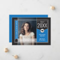 Modern Blue Graduate Photo Graduation Announcement | Zazzle