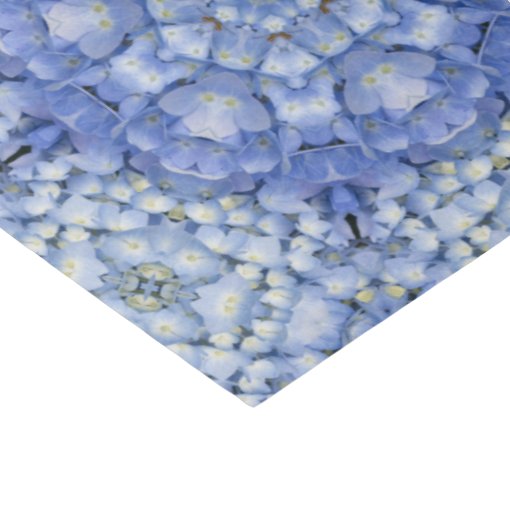 Modern Blue Hydrangea Floral Kaleidoscope Tissue Paper | Zazzle