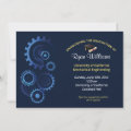 Modern Blue Mechanical Engineer Graduation Party Invitation | Zazzle