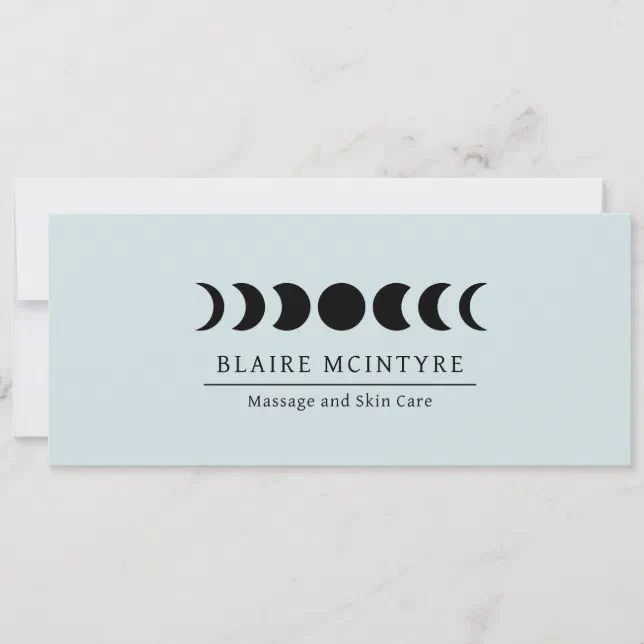 Modern Blue Moon Phases Elegant Gift Certificate | Zazzle