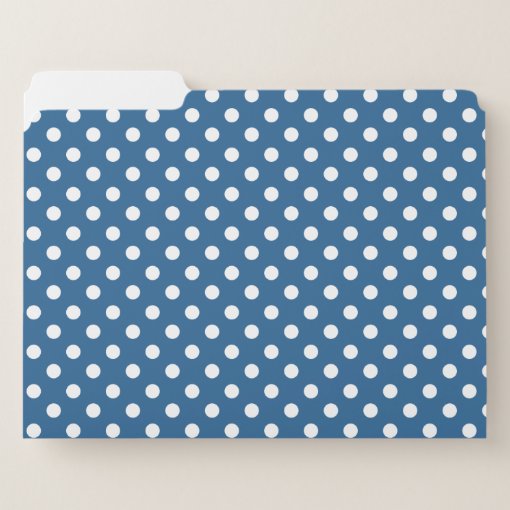 Modern Blue Polka Dot File Folder | Zazzle