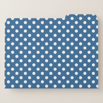 Modern Blue Polka Dot File Folder | Zazzle