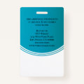 Modern Blue Professional Business Employee Photo Badge | Zazzle