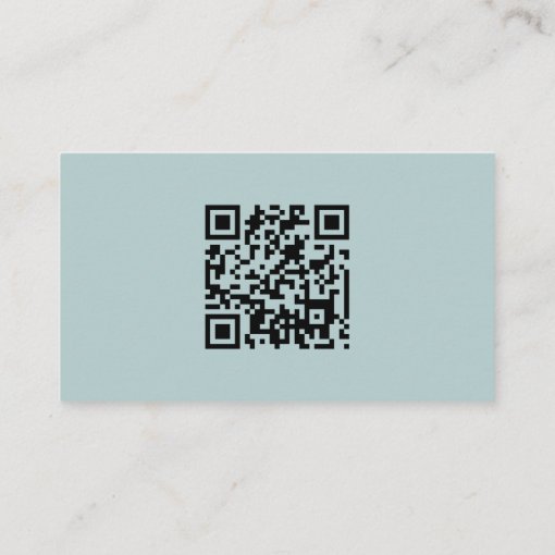 Modern Blue QR Code Business Card | Zazzle