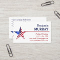 Modern Blue & Red Political Campaign Business Card | Zazzle