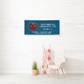 Modern Blue School Logo Now Enrolling Banner | Zazzle