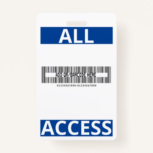 Modern Blue Security Custom Name Guard Employee Badge | Zazzle