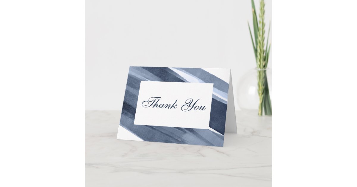 Modern Blue Thank you Card | Zazzle.com
