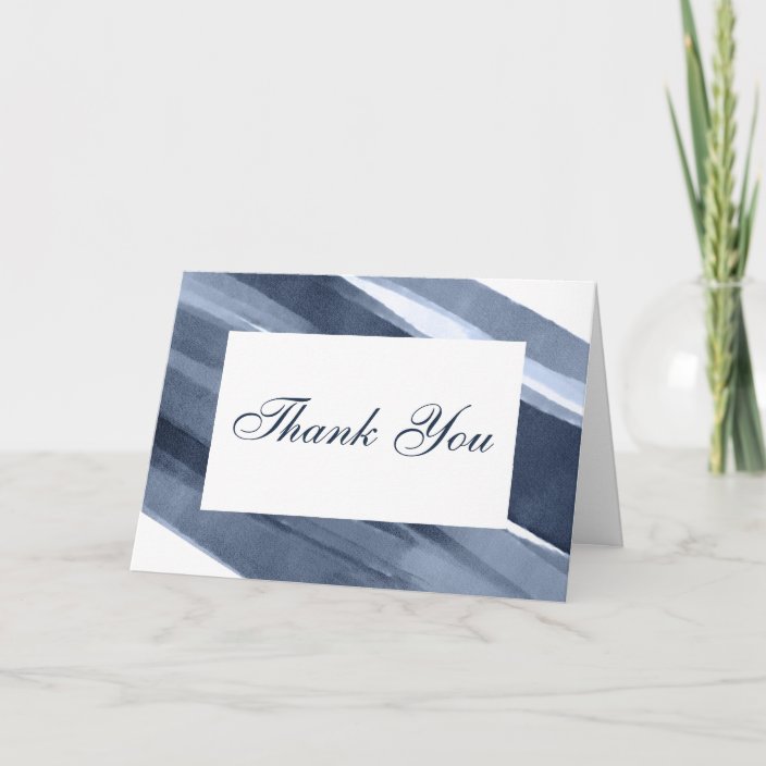 Modern Blue Thank you Card | Zazzle.com