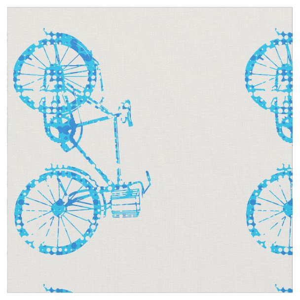 Vintage Bicycle Pattern Fabric | Zazzle