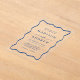 Modern Blue Wavy Frame Wedding Acrylic Invitations | Zazzle