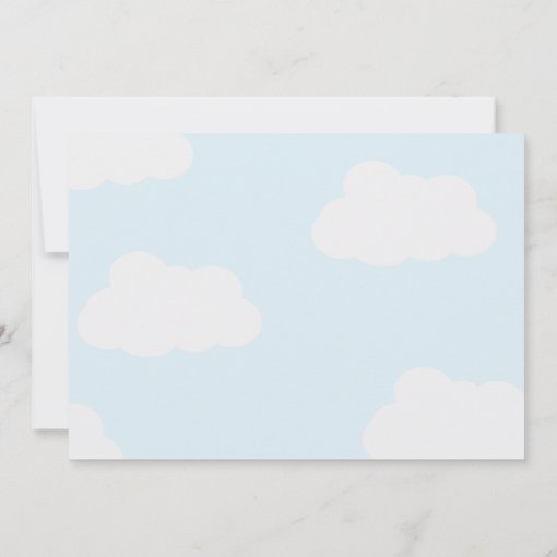 Modern Blue & White Airplane Baby Boy Birth Announcement | Zazzle