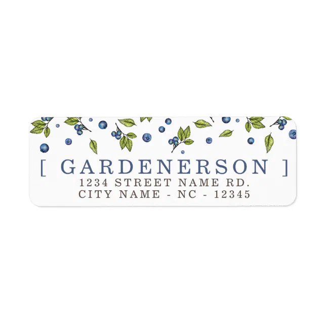 Modern Blueberries Label | Zazzle