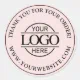 Modern Blush Pink Custom Busines Logo Promotional Classic Round Sticker ...