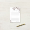 Modern Blush Pink Flowers To Do List Notes | Zazzle
