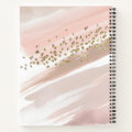 Modern Blush Pink Gold Glitter Script Name Notebook | Zazzle