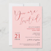 Modern Blush Pink Logo Business Event Elegant Invitation | Zazzle