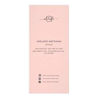Modern Blush Pink Salon Makeup Artist Service Menu | Zazzle