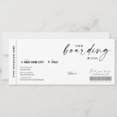 Modern Boarding Pass Surprise Fake Airline Ticket Invitation | Zazzle