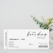 Modern Boarding Pass Surprise Fake Airline Ticket Invitation | Zazzle