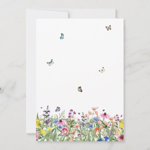 Modern Bohemian Wildflowers Wedding Invitation | Zazzle