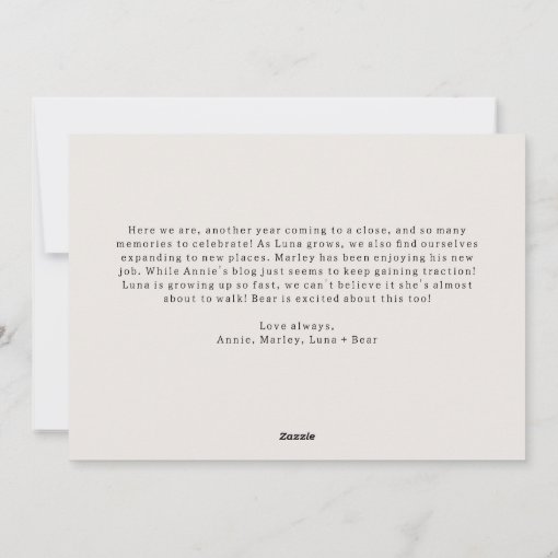 Modern Boho Arch Beige Joy In All Things 5 Photo Holiday Card | Zazzle