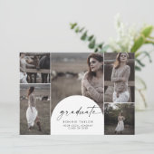 Modern Boho Arch Graduate Multi Photo Graduation Announcement | Zazzle