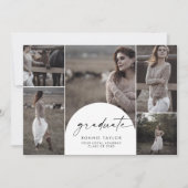 Modern Boho Arch Graduate Multi Photo Graduation Announcement | Zazzle