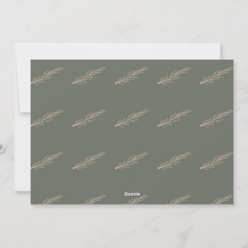 Modern Boho Arch Green Joy In All Things 3 Photo Holiday Card | Zazzle