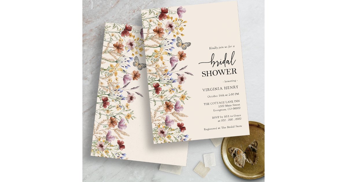 Modern Boho Bridal Shower Invitation | Zazzle
