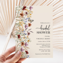 Modern Boho Bridal Shower Invitation | Zazzle
