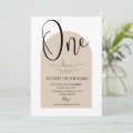 Modern Boho First Birthday Gender Neutral Invitation | Zazzle